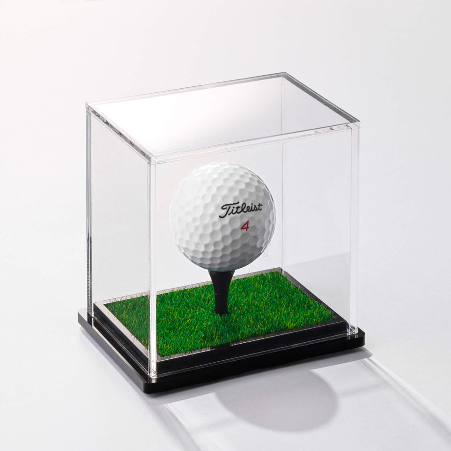 The Prestige Golf Ball Display Stand – Solid Mahogany with Premium Tur ...